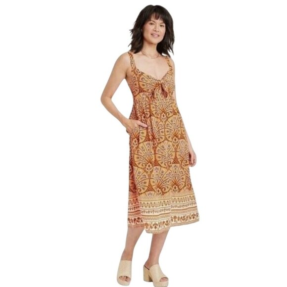 Knox Rose | Dresses | Knox Rose Boho Midi Dress S Peasant Southwestern ...